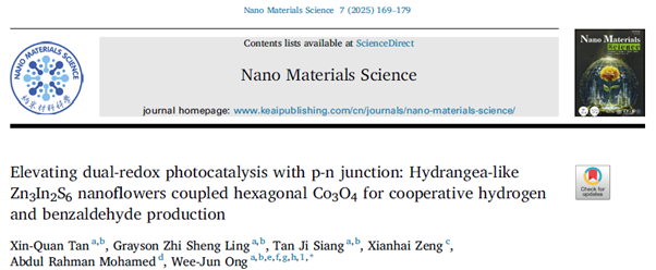 Prof. Ong Wee Jun and Team Publish in Nano Materials Science – Research & Innovation | Xiamen ...